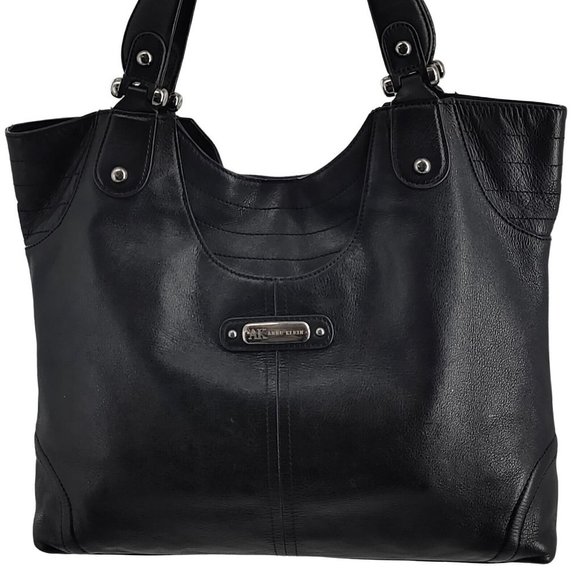 Anne Klein Handbags | Bags | Anne Klein Black Pebble Leather Shoulder ...